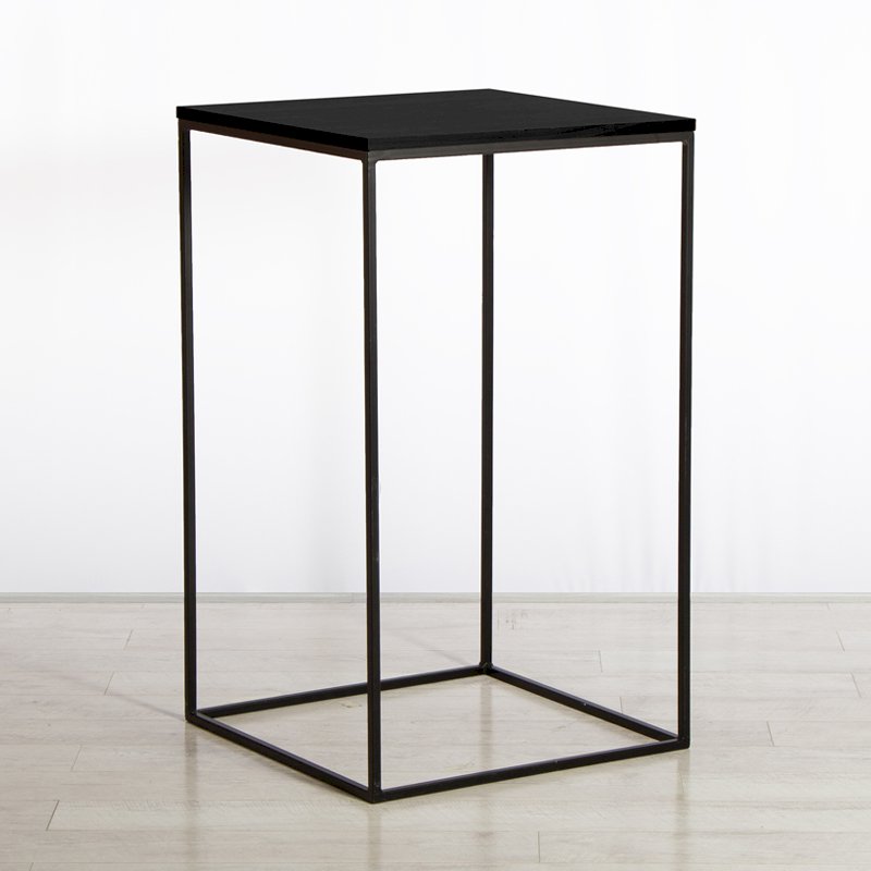 Box Frame High Table Black 600 x 600 x 1020 (h)
