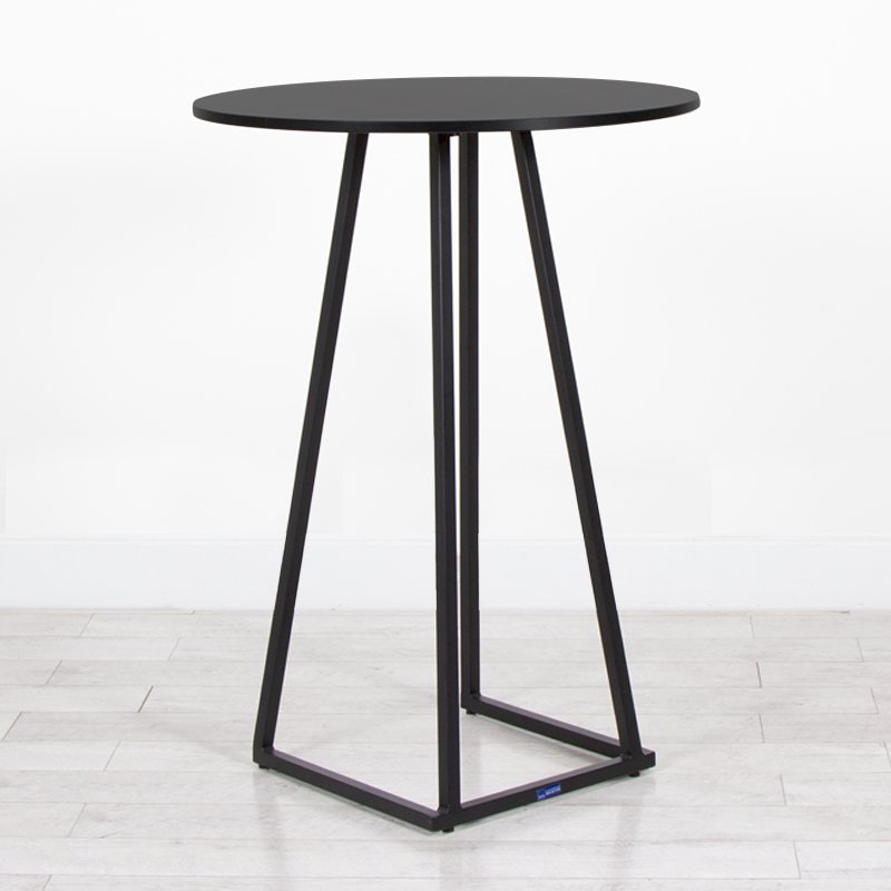 Dallas Black Round Poseur Table | Hire Poseur Tables