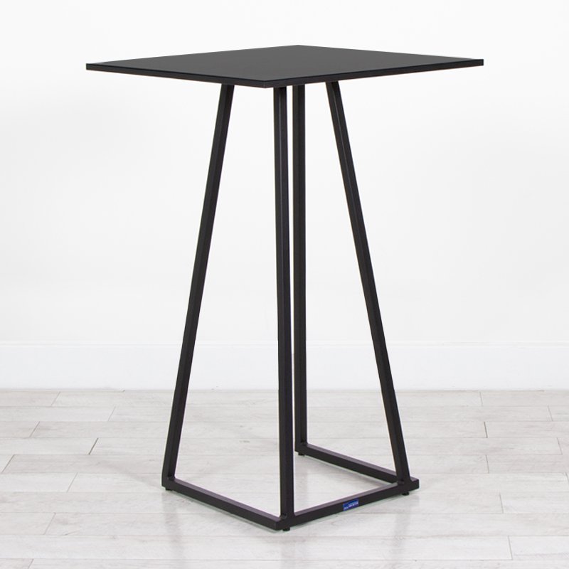 Dallas Black Square Poseur Table | Hire Poseur Tables