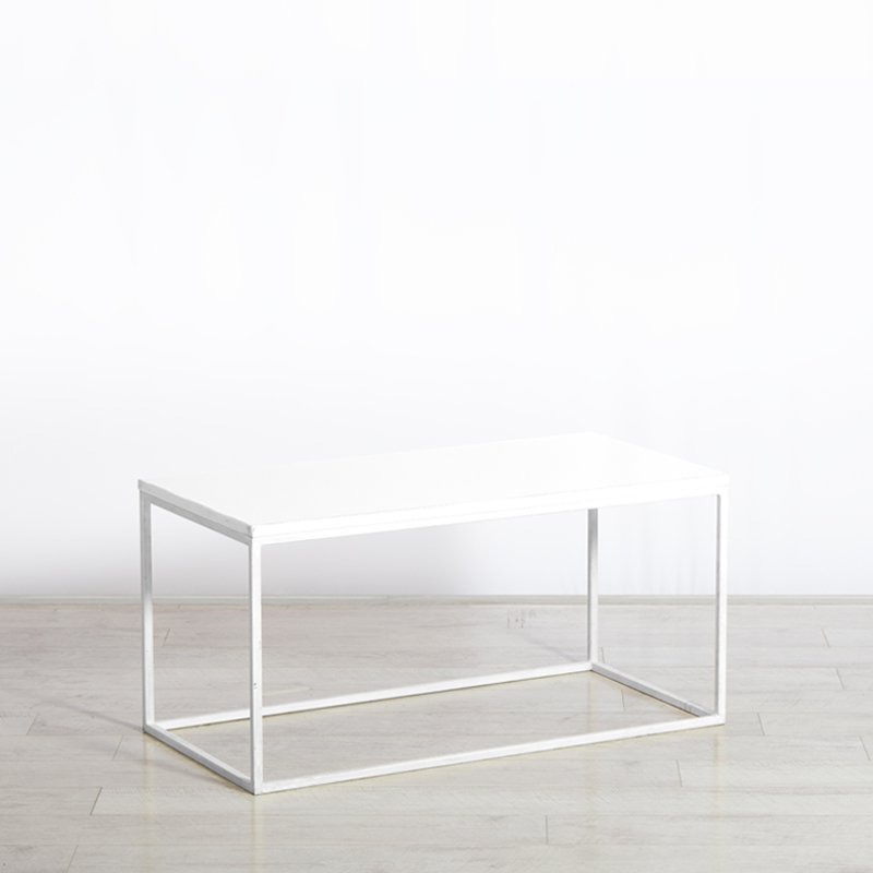 Large White Box Frame Coffee Table Hire - Furniture Hire UK